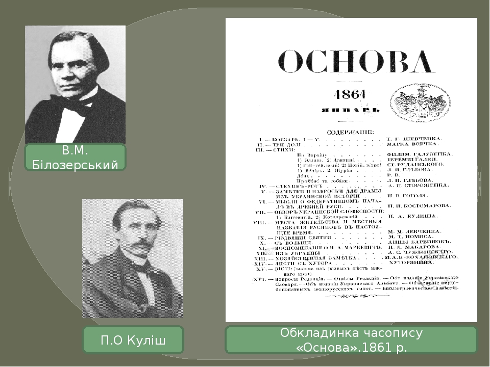 Початок громадівського руху в Наддніпрянщині наприкінці 50 х 60 і рр ХІХ ст