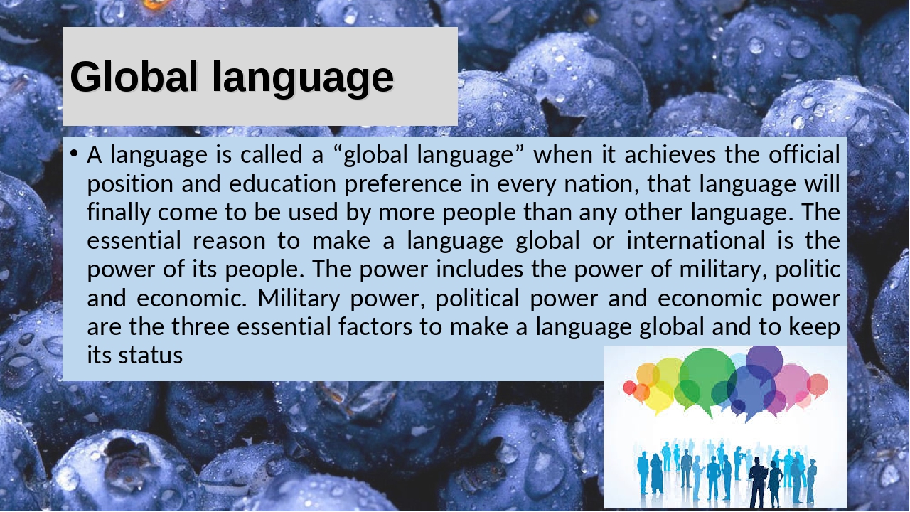 English is a global language (presentation)
