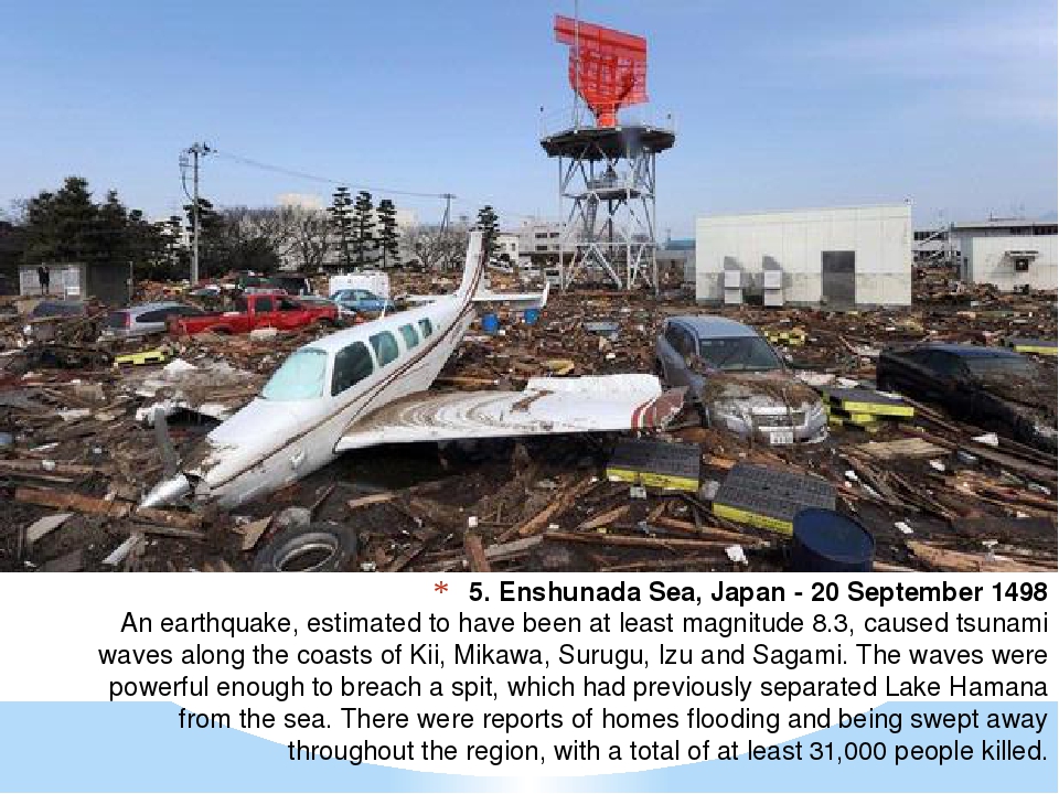 Презентація англійською мовою на тему "Tsunami" для 10-го класу