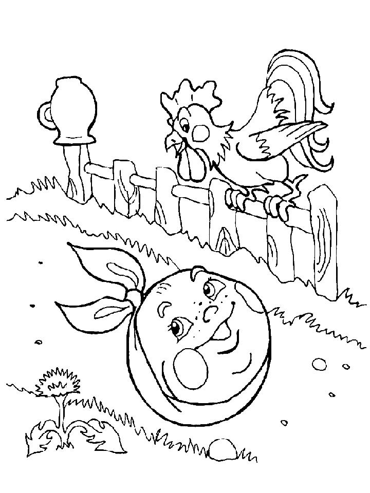 Розмальовки до казки "Колобок" | Презентація. Дошкілля