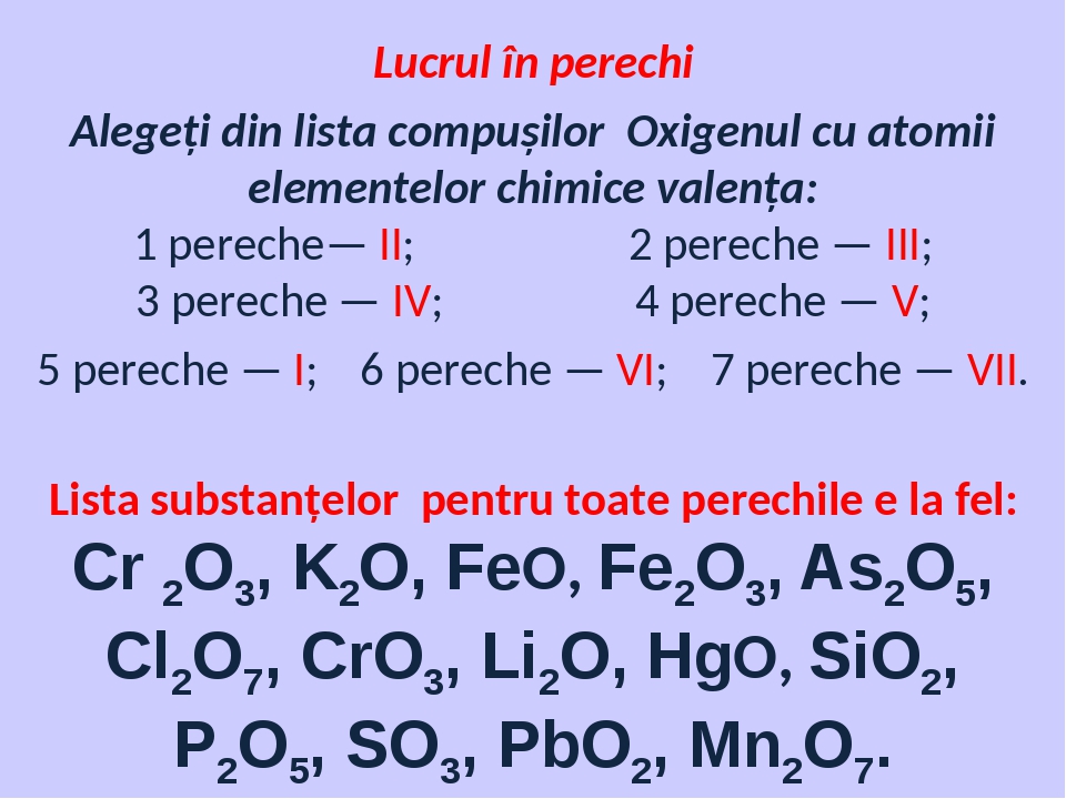 презентація до уроку "Valenta elementelor chimice"
