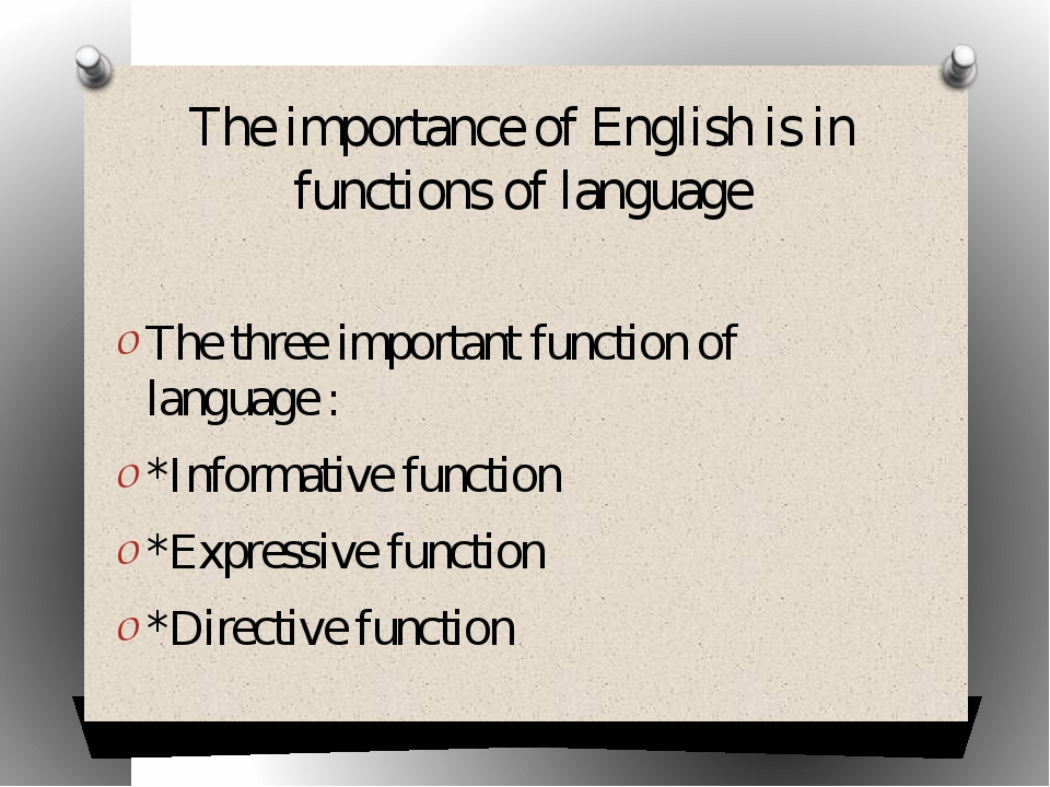 The Importance of Learning English