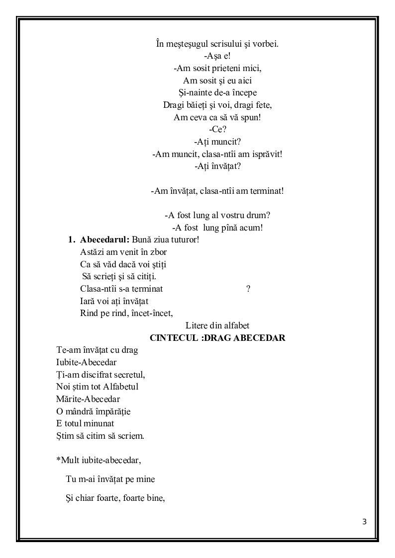 Scenariu didactic "ADIO, DRAG ABECEDAR !" | Конспект. Читання