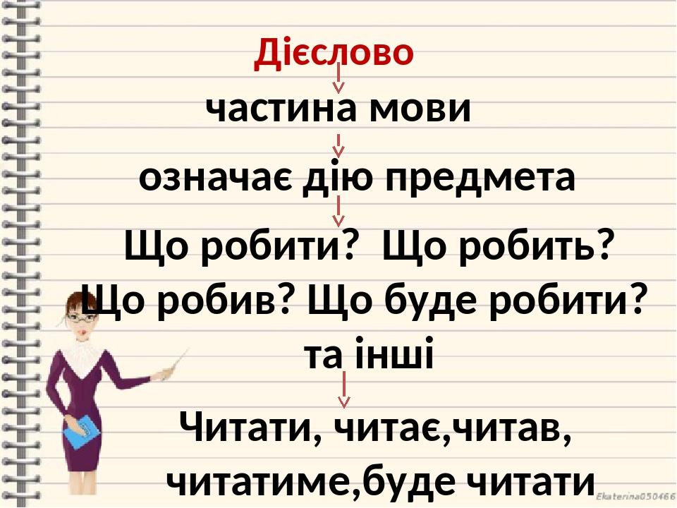 Презентація Дієслово як частина мови Презентація Українська мова
