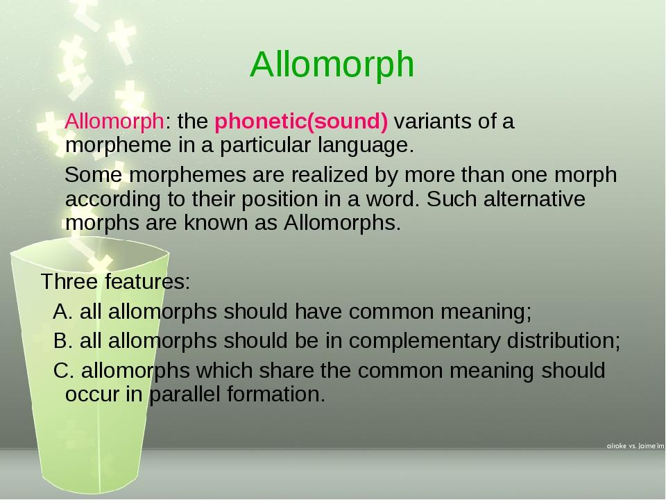 Теоретична граматика англійської мови. Презентація на тему "Morphology ...