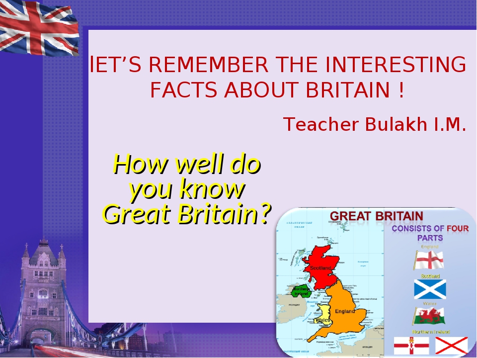 Презентація-опитування "Let`s remember the interesting facts about ...